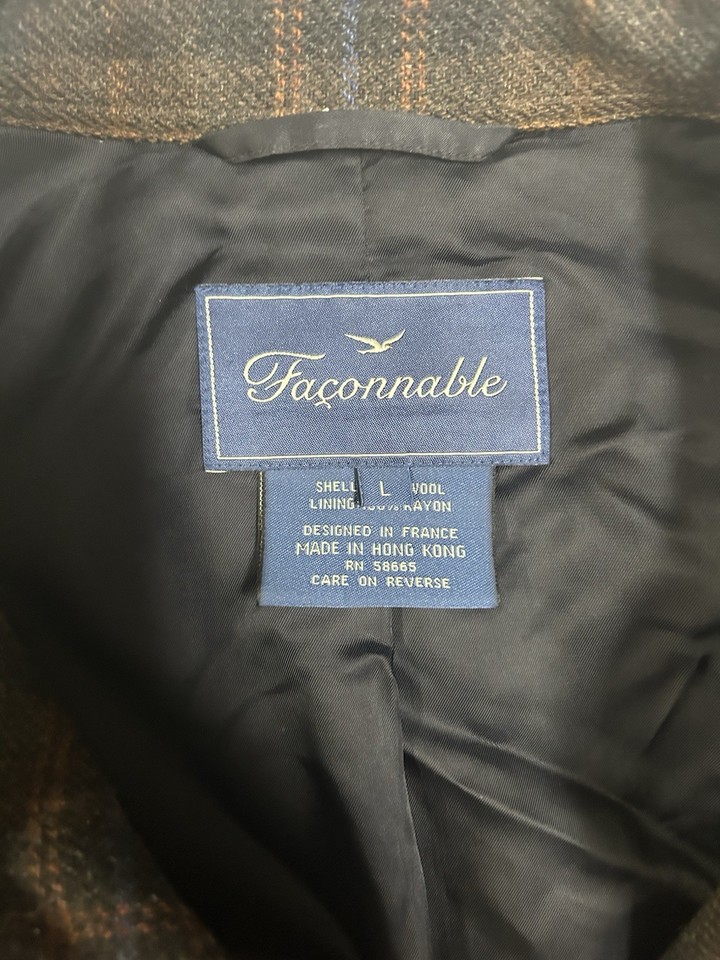 faconnable Plaid wool Jacket | eBay