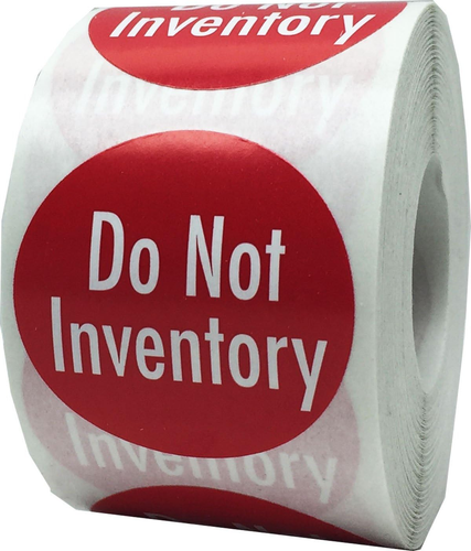 Do Not Inventory Labels Red with White 1.5 Inch round Circle Dots 500 ...