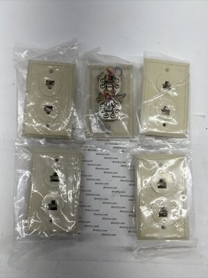 5x Ivory Modular Wall Plate RJ45/8P8C Dual Data Jack | eBay