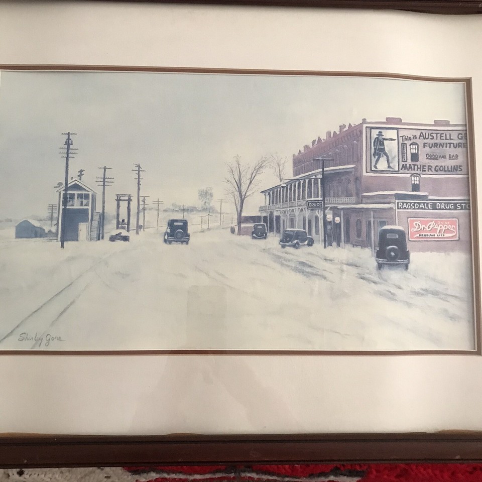 1930 NYC Watercolor Shirley Gore Great Depression Art Deco Painting ...