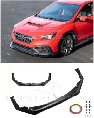 For 22-Up Subaru WRX | JDM CS Style GLOSSY BLACK Front Bumper Lip ...