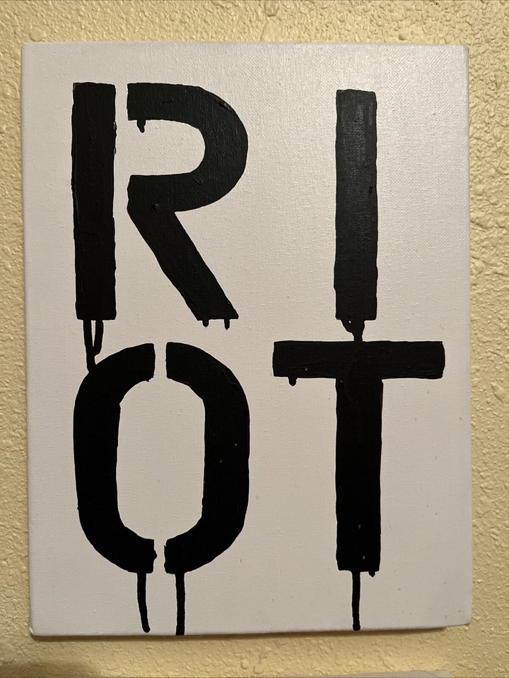 Eric Doeringer 2010 Christopher Wool Appropriation RIOT Artist Stamped ...
