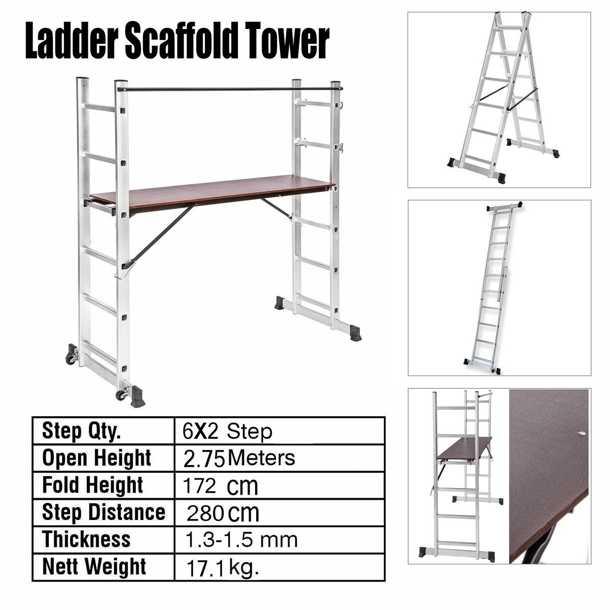 ALUMINIUM FOLDING LADDER 4X3-TREAD Screwfix, 48% OFF