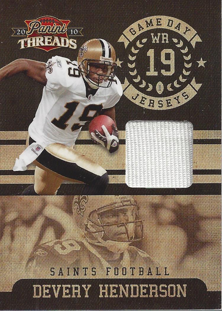 2010 Panini Threads - Gameday Jerseys Devery Henderson #6 /299 (MEM ...