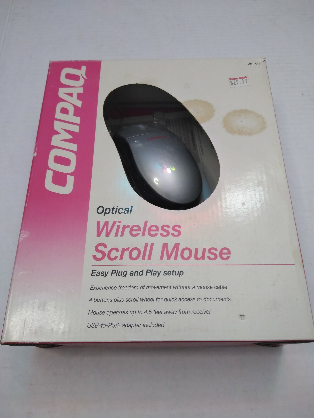 VINTAGE Compaq Optical Wireless Scroll Mouse OPEN BOX | eBay