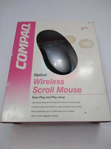 VINTAGE Compaq Optical Wireless Scroll Mouse OPEN BOX | eBay