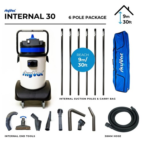 Vacuum Cleaner. SkyVac High Level Internal Vacuuming System - 9M/30ft ...