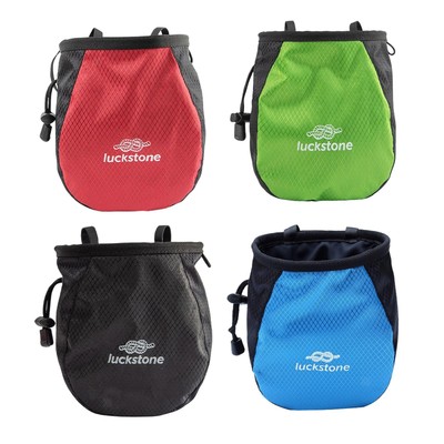 Chalk Bag with Belt Nonslip Wrist Bush Drawstring Pouch Storage Pouch ...