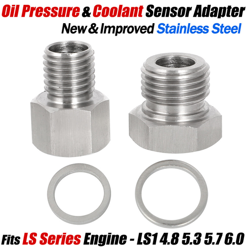 For LS1 4.8 5.3 6.0 Swap M12 M16 Oil Pressure Coolant Temp Gauge ...