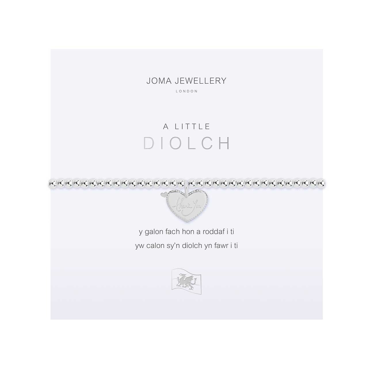 Joma Jewellery a little Welsh Thank You (Diolch) bracelet | eBay