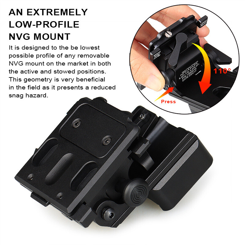 Tactical Night Vision Goggles Bracket Metal NVG Mount for PVS15 18 21 ...
