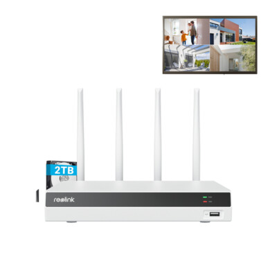 Reolink RLN12W 4K Wireless WIFI NVR Video Recorder for IP Security ...