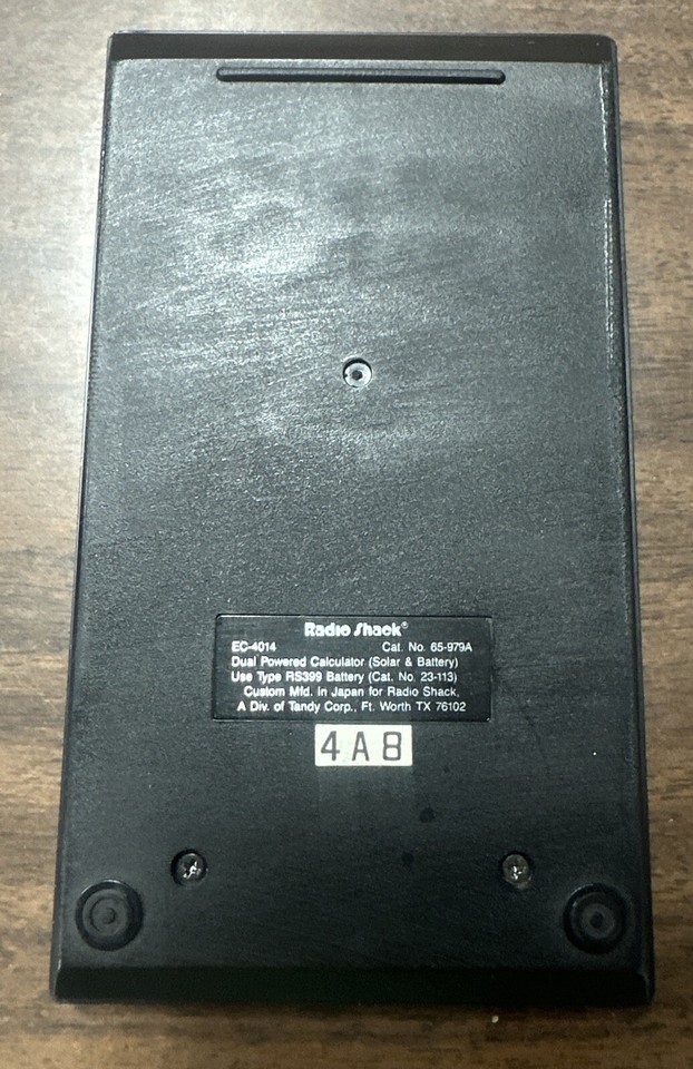 RADIO SHACK EC-4014 Scientific Calculator Solar Powered 67 Function ...