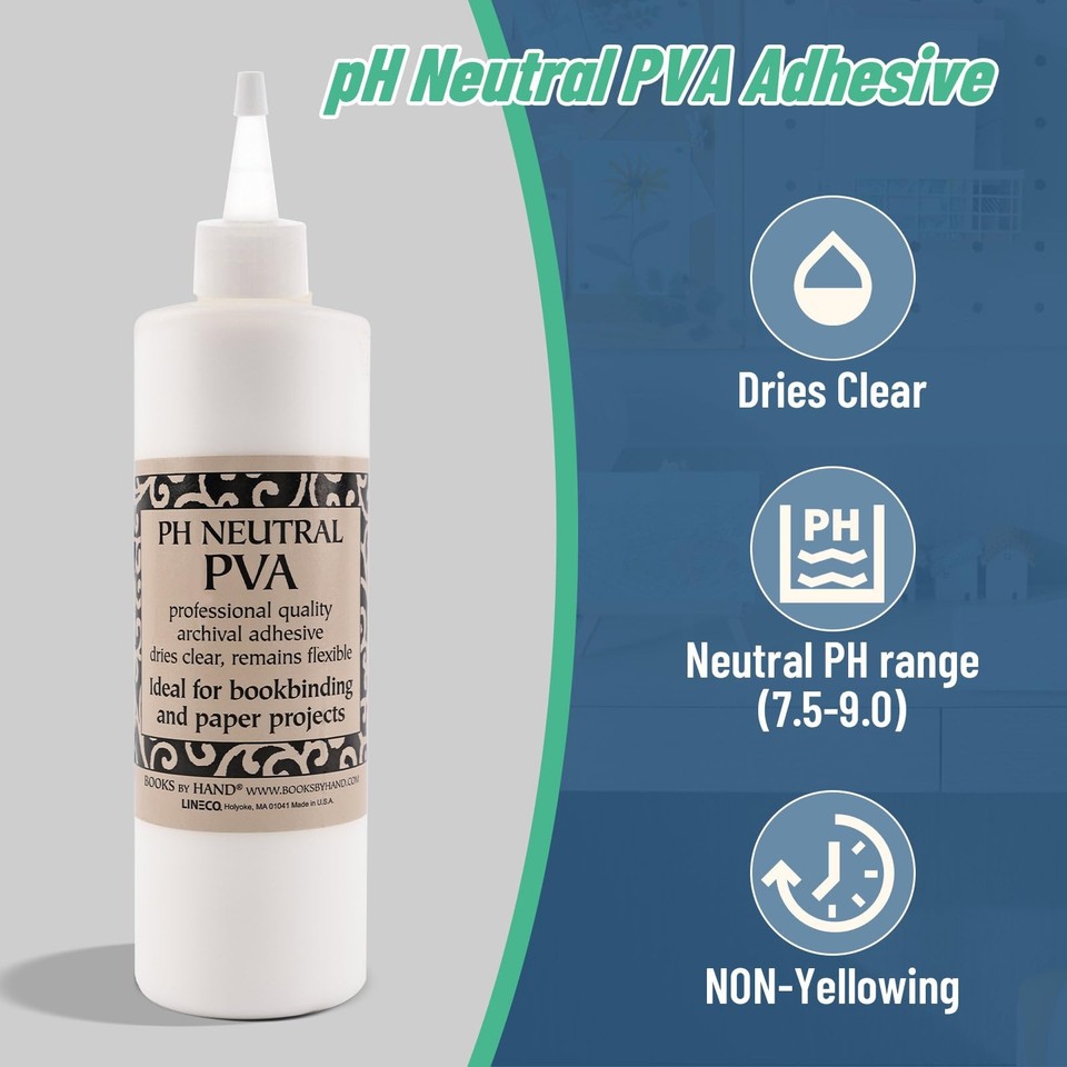 Archival Ph Neutral PVA Adhesive, 8 oz, Professional Adhesive Glue ...