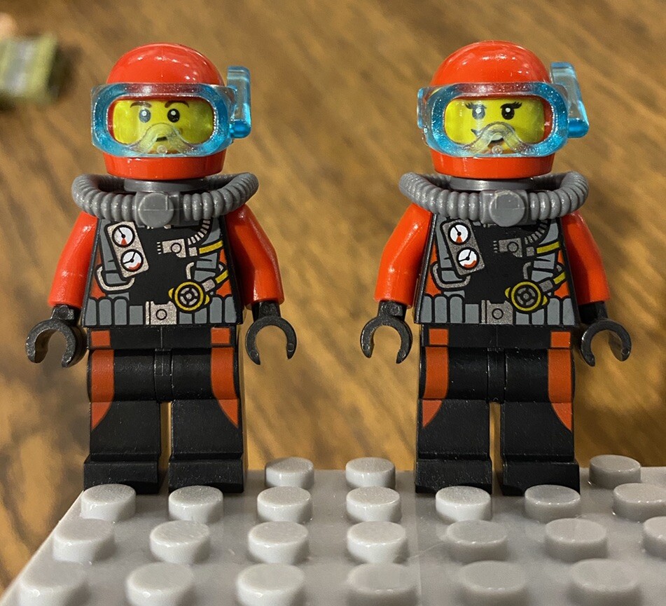 Lego City Deep Sea Explorers Diver Minifigure 2 Pack. Brand NEW! From ...