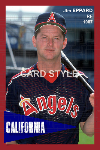 Jim Eppard - 1987 California Angels - choose a size - color print | eBay