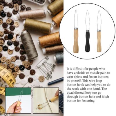 1/2x Button Hook Tool Dressing Aid Tools Zipper Helper For Arthritis ...