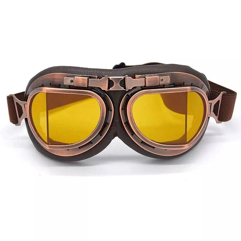 Vintage Copper Frame Steampunk Motorcycle Goggles Sunglasses Retro ...
