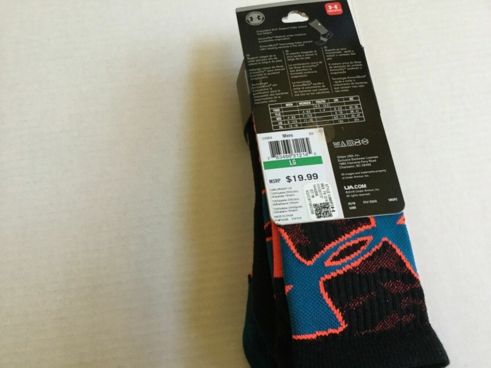 New UA Under Armour Unrivaled Socks Mens Sizes + Colors Curry NBA ...