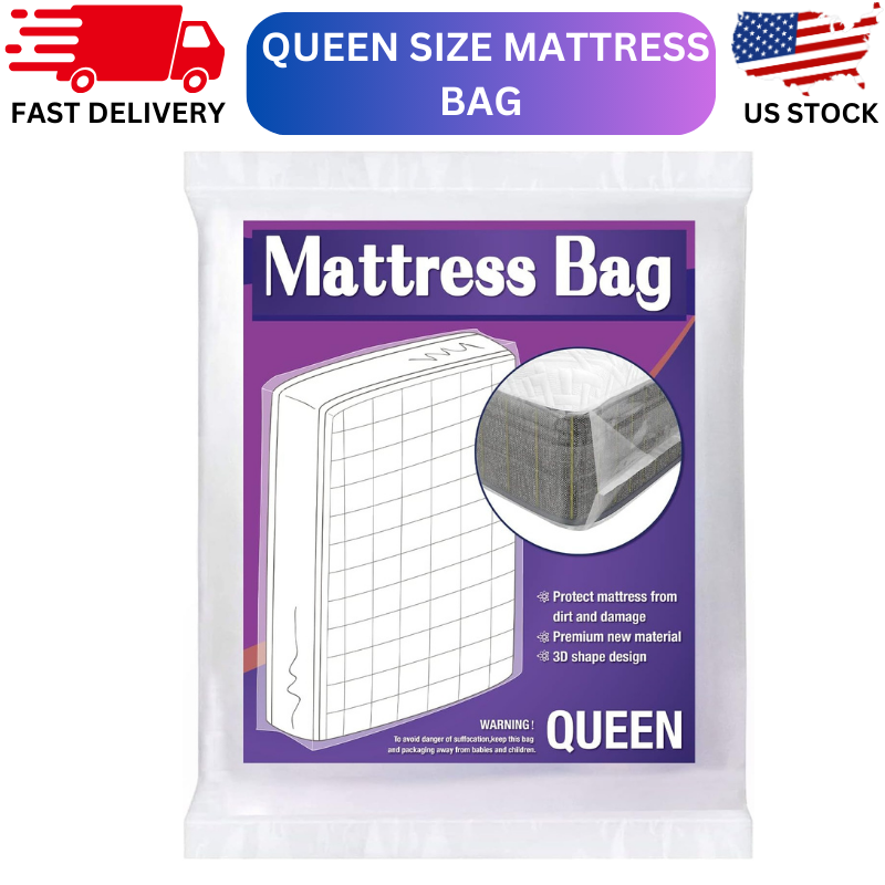 5 Mil Heavy Duty Mattress Cover Super Thick and Tear Resistant Bed ...