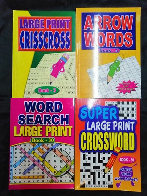 4 x Assorted Puzzle Books Wordsearch Criss Cross Crossword Arrow word 4 ...