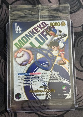 One Piece X LA Dodgers COLLAB PROMO CARD MONKEY D. LUFFY 07/03/25 EB02 ...