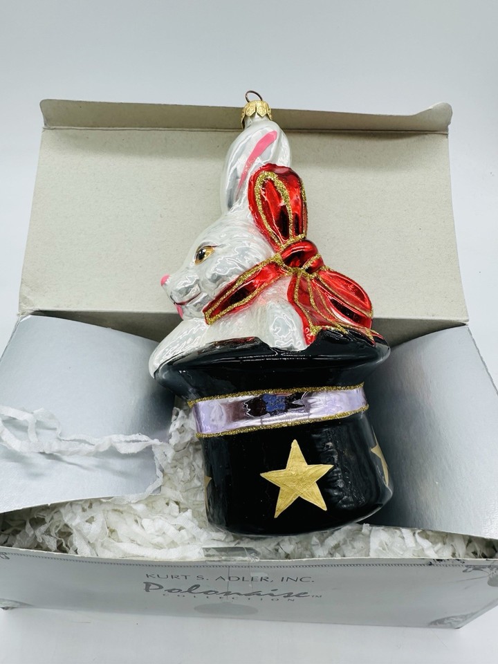 Vintage Kurt Adler Magician Hat Rabbit In Hat Polonaise Collection | eBay