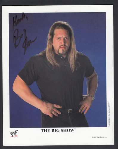 Big Show Autographed 8x10 WWF Promotional Photo Personalized Auto | eBay