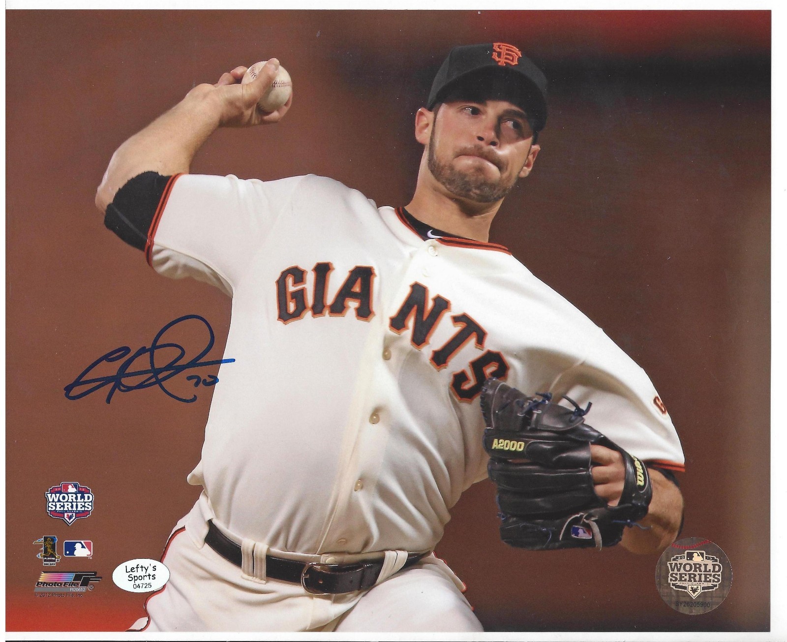 George Kontos SF Giants Auto 8x10 photo - Signed in Store 3/30/13 ...