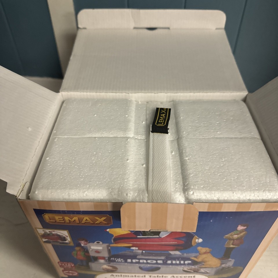 Lemax Rocket Ride The Space Ship Carnival Village #14341 RARE Brand New ...