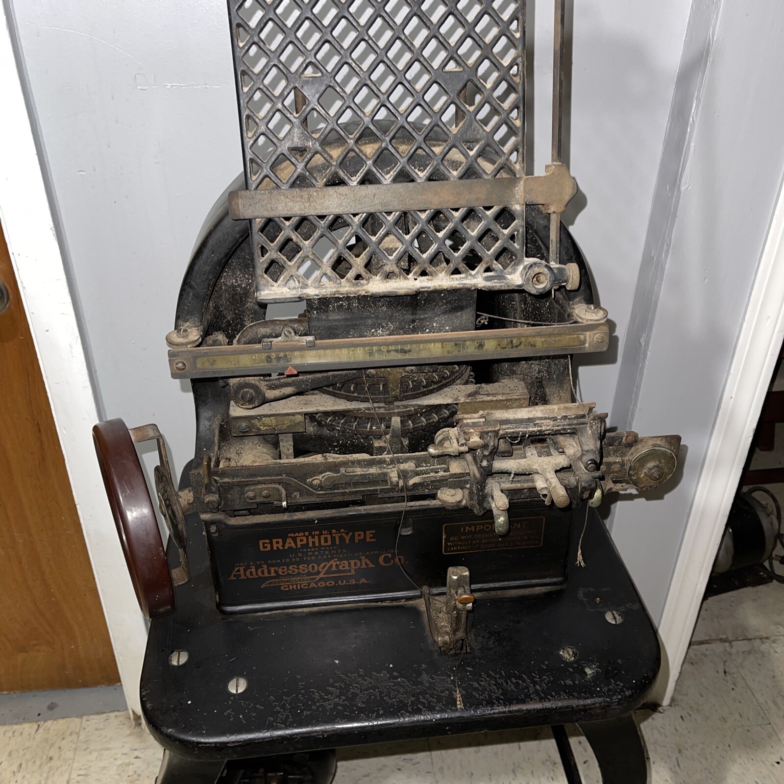 Pre-1929 Graphotype Addressograph Embossing and Printing Machine | eBay