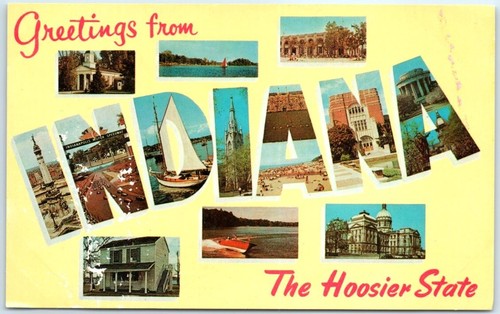 Postcard - The Hoosier State - Greetings from Indiana, USA | eBay