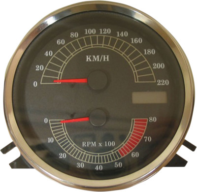 Drag Electronic Speedo & Tachometer Combo KM/H Gauge Harley Softail ...