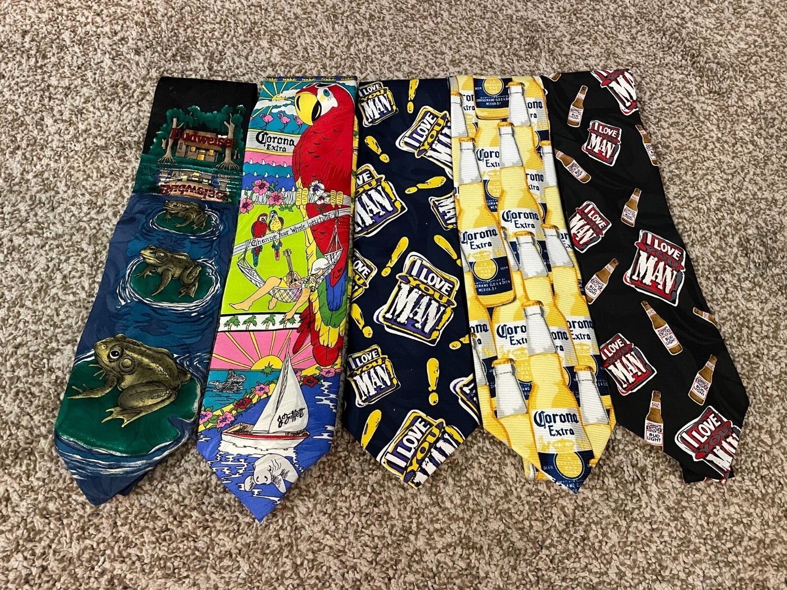 Lot of 5 Budweiser / Corona Multicolor Beer Ties - FREE SHIPPING !! | eBay
