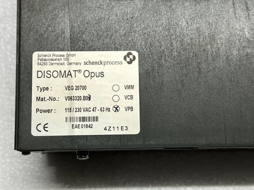 Schenck Procress DISOMAT® Opus VEG 20700 Weight indicator Mat No ...