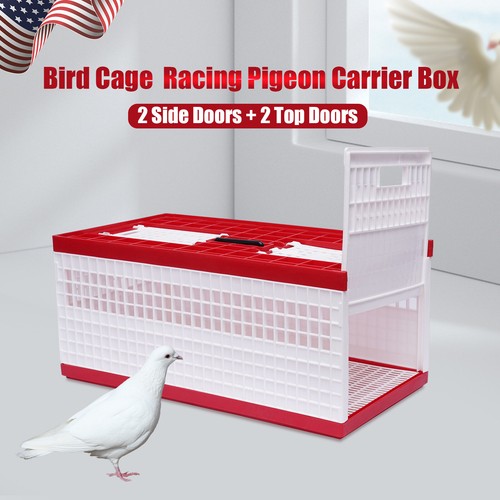 Racing Pigeon Carrier Box Bird Training Basket With 2 Side Doors 2 Top ...