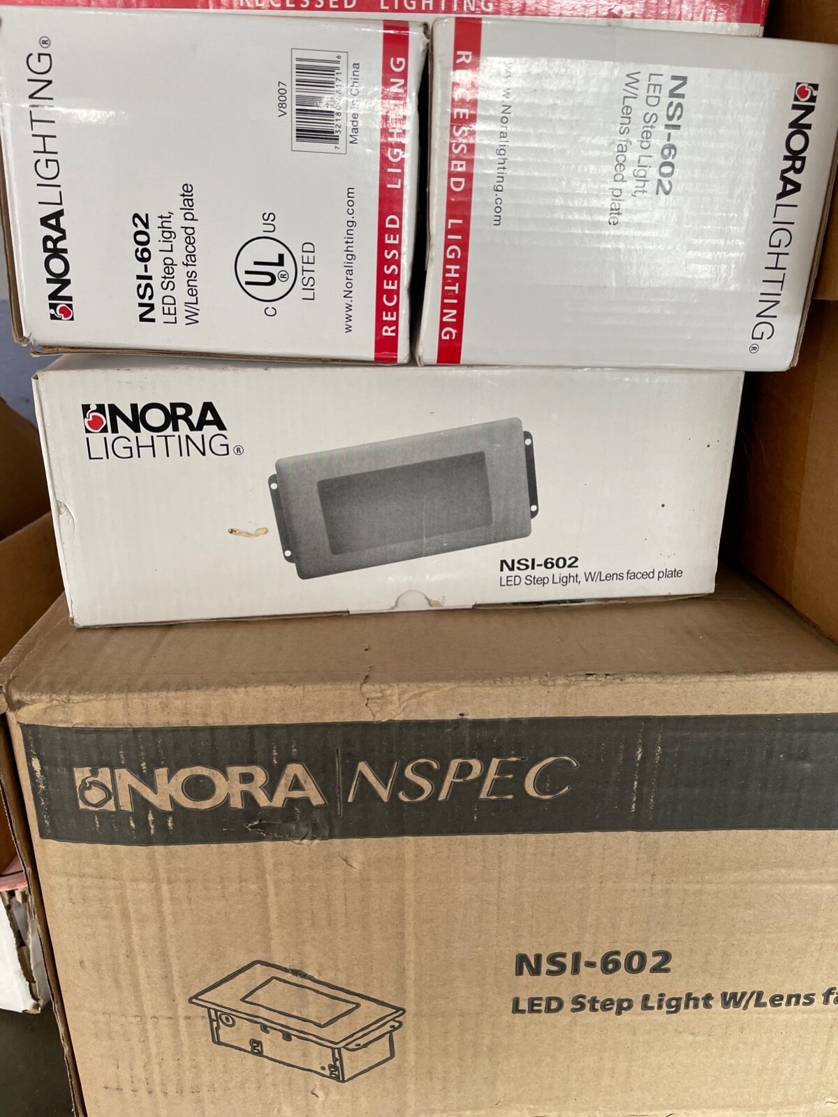 Nora Lighting NSI-602 LED Step Light with Lensed Face Plate white, 14 ...