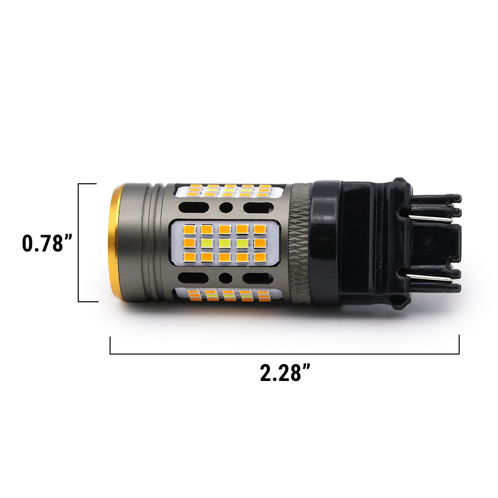 CANBus Error Free White/Amber 3157 LED DRL Switchback Turn Signal Light ...