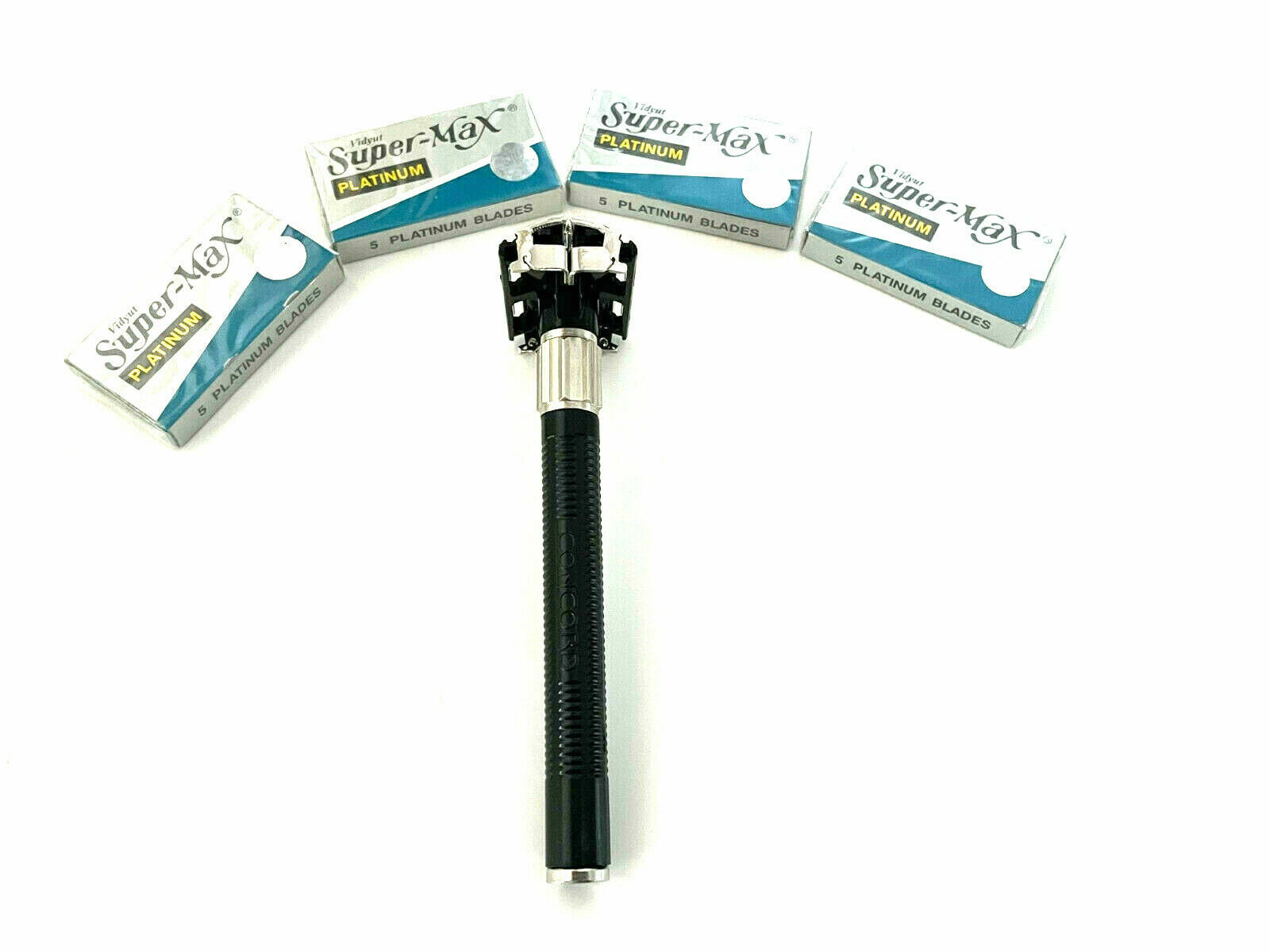 OLD FASHION SAFETY RAZOR WITH 20 PCS DOUBLE EDGE RAZOR BLADES KIT NEW ...