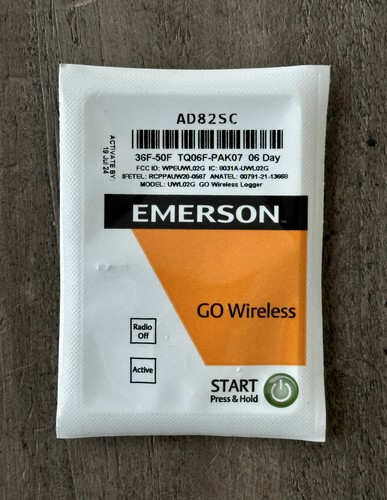 Emerson Go Wireless TQ06F-PAK07 36°F - 50°F 6 Day - Activate By 19/24 ...