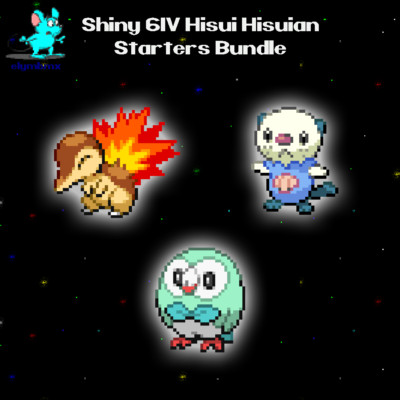 Shiny 6IV Hisui Hisuian Starters for Legends Arceus, Scarlet, and ...