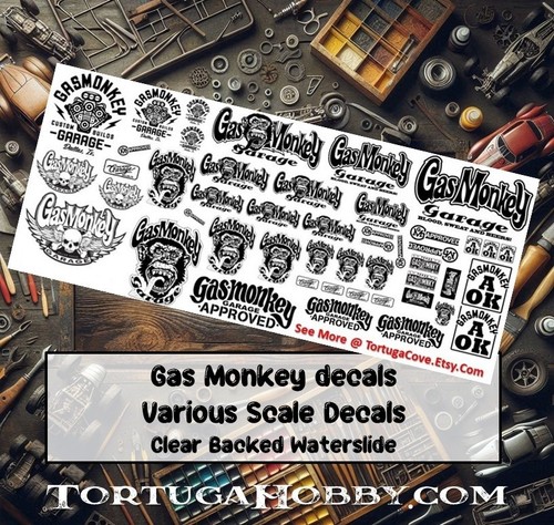 1:24 Scale - Gas Monkey Garage - Decals For Your Models, Derby Cars and ...