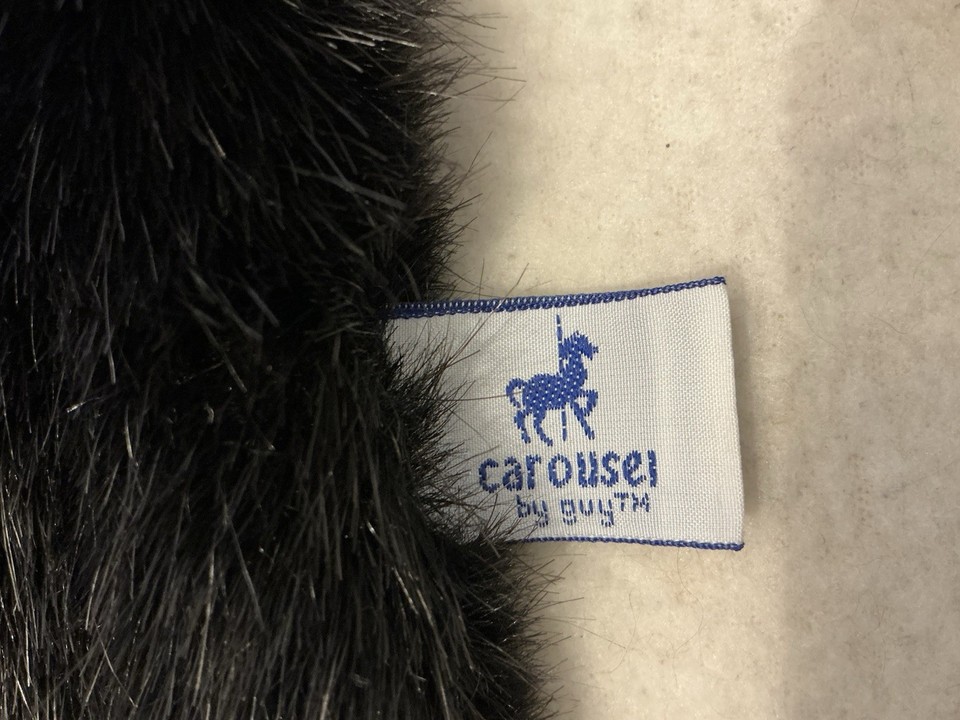 Vintage Faux Fur Mink Coat Christmas Stocking Carousel By Guy | eBay