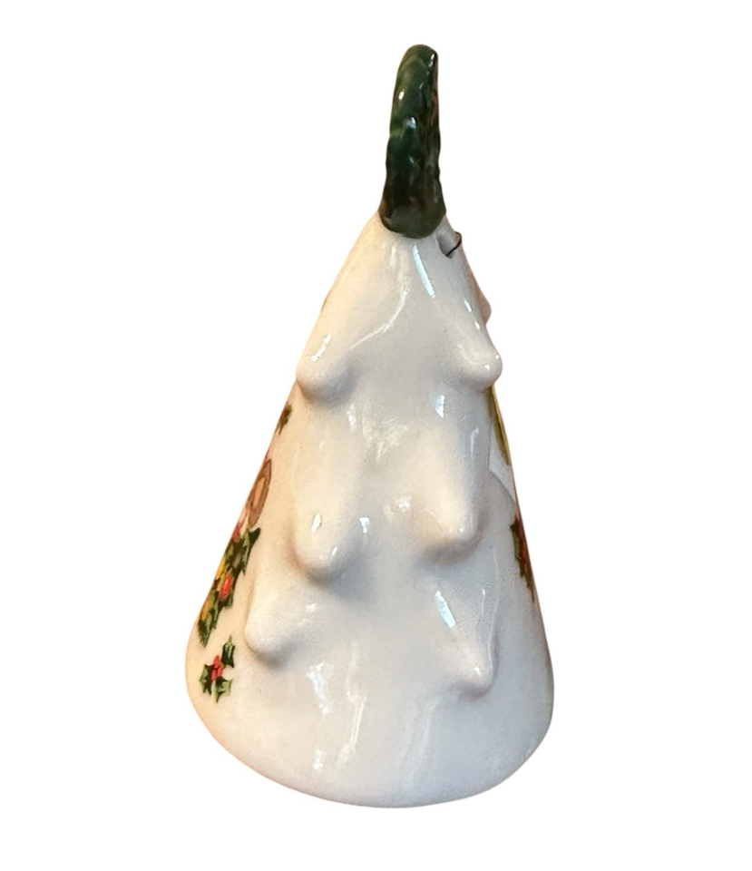 Vintage Lefton Porcelain Christmas Mouse Tree Bell Japan # 746 Holly ...