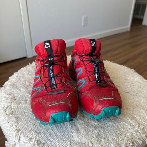 Salomon Speedcross 4-GTX Red & Multicolor Trail Running Woman’s Shoes ...