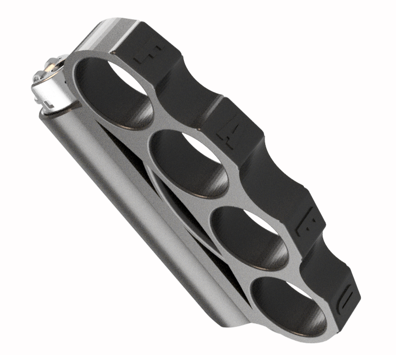 FAFO Brass Knuckles Style Lighter Case Keychain – Durable Novelty 7 ...