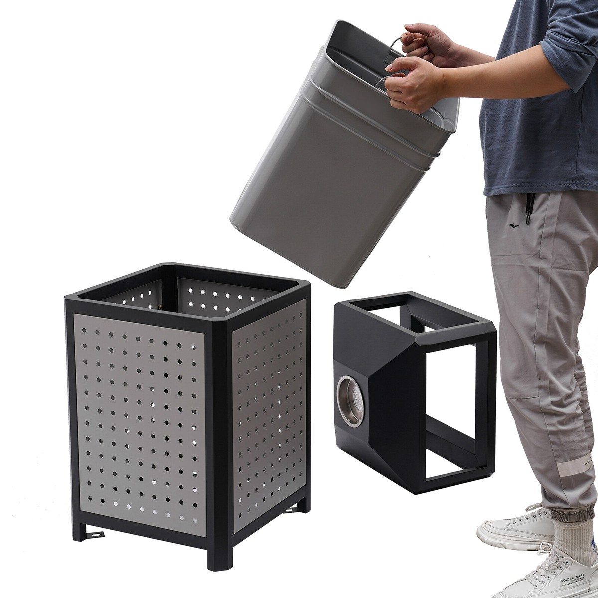 Outdoor Garbage Enclosure Hanover 5 Ft. W X 5 Ft. D Solid Wood Garbage