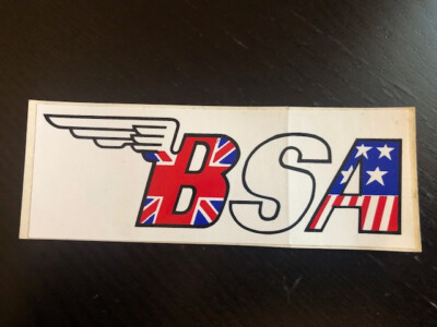 BSA Motorcycles VINTAGE Die-cut Vinyl Stickers 5X1.5" | eBay