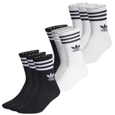 Adidas Unisex Mens Womens 3 Stripe Trefoil Premium Cushioned 3 Pack ...