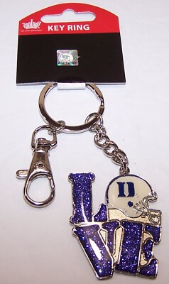 LOVE Duke Football Helmet Glitter Enamel Key Ring ~ NWT | eBay